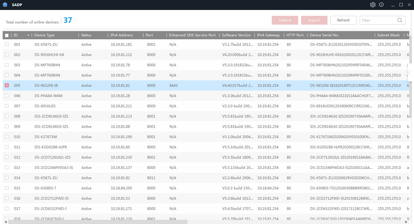 SADP - HiTools - Hikvision Commercial Display